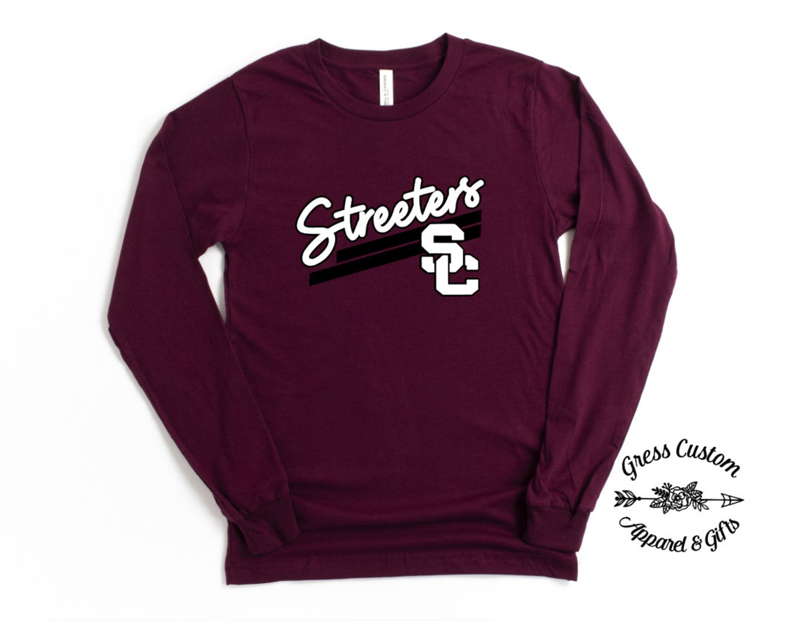 Sauk Centre Streeters Design T-shirt Long Sleeve Tee Crew - Etsy