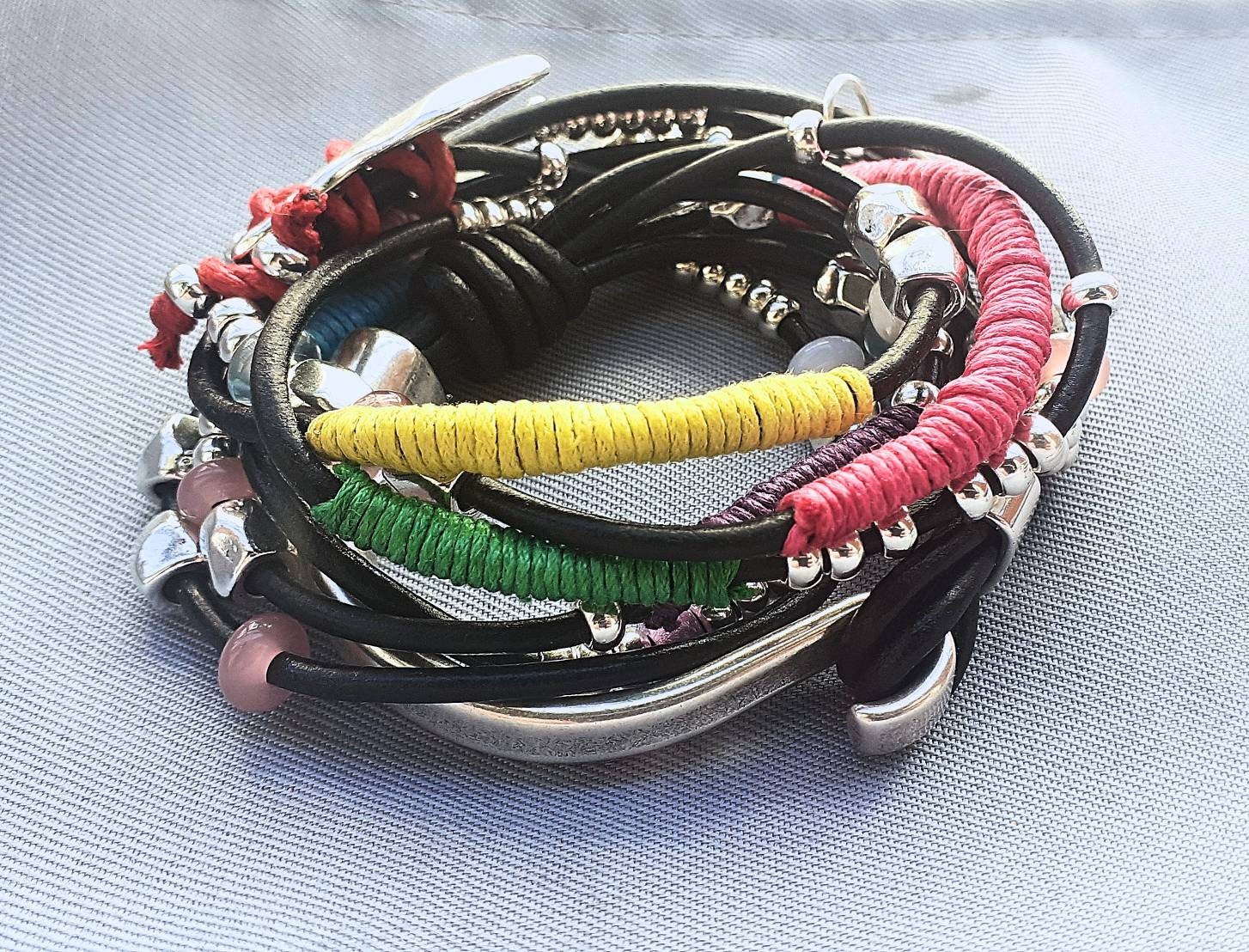Uno De 50 Style Leather Bracelet Woman Bracelet Silver - Etsy