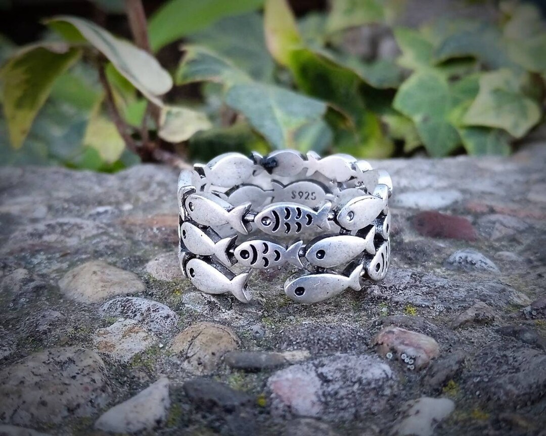 Women Ring, Silver Fish Ring, Silver Plated Ring, Fish Ring, Boho Ring ...