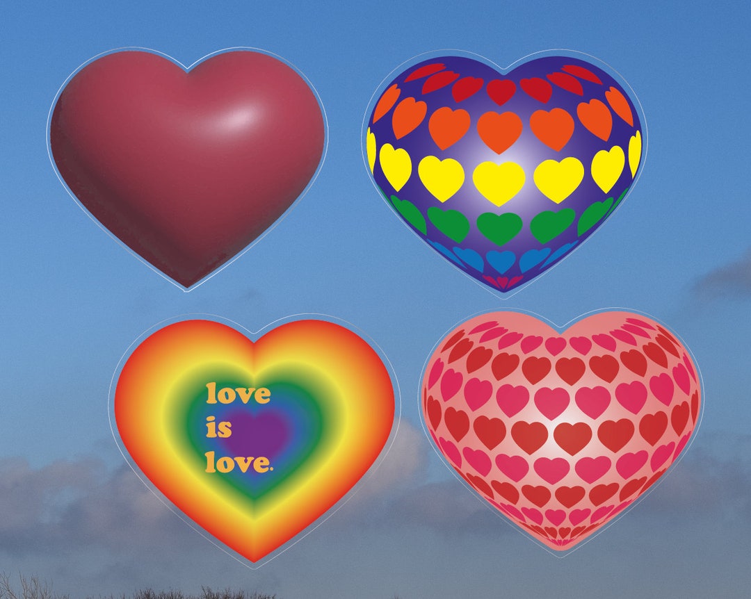 Heart Window Stickers/decals, Perfect for Valentine's Day. Home/shop ...