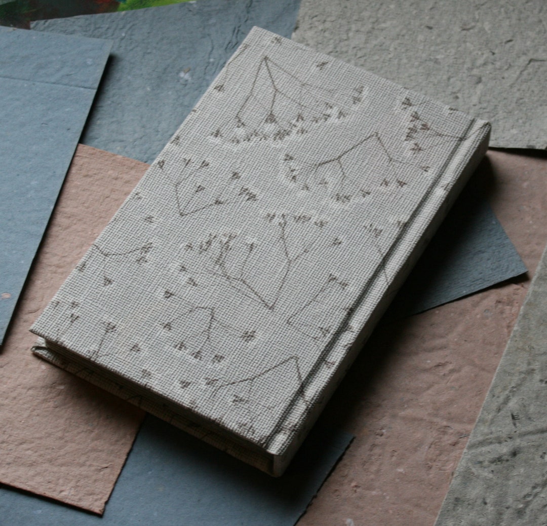 Recycled Paper Hardcover Notebook, Handmade - Etsy