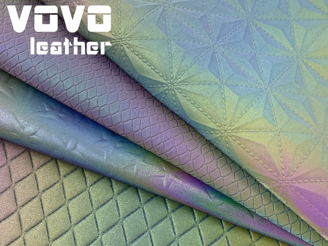 Reflective Faux Leather Fabric Sheets Light-reflecting for Safe Vest ...