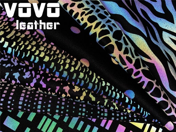 Reflective Faux Leather Fabric Sheets Light-reflecting for - Etsy