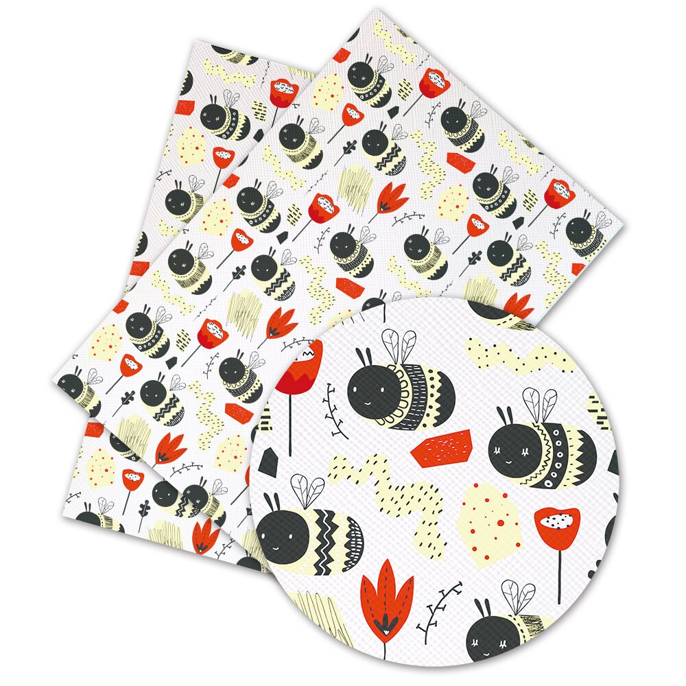 A4 Size Animal Cartoon & Character Printed Faux Leather Sheets - Etsy