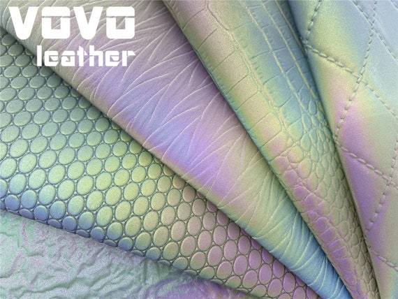 Reflective Faux Leather Fabric Sheets Light-reflecting Fabric | Etsy