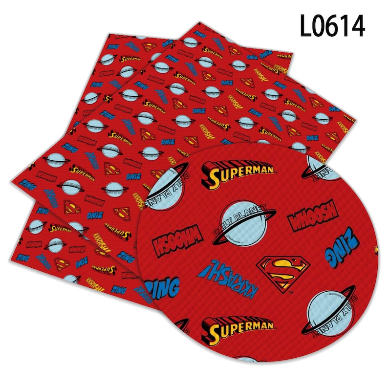 Cartoon Faux Leather Sheets A4 Size 8x12 for Earrings Hair Bows DIY Crafts, PU Synthetic Leather ...