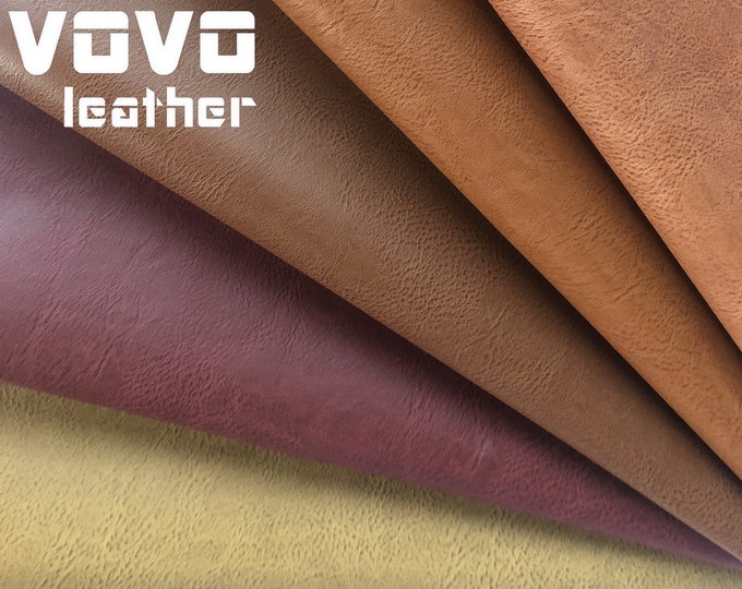 Plain Color Faux Leather Sheet Bundles 8pcs/set,vegan Leather Fabric ...