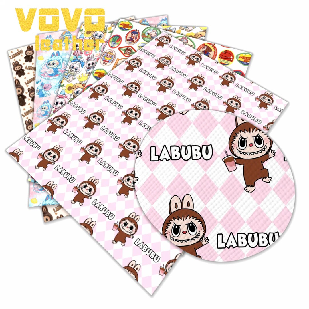 A4 Size Labubu Faux Leather Vinyl Sheet - Etsy