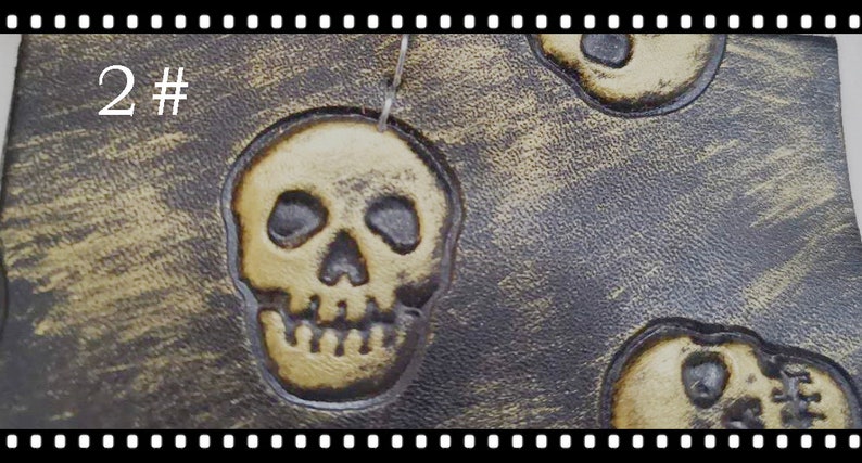 Tariff-free Embossed Leather Sheets, Skull Faux Leather Vinyl Sheet - Etsy