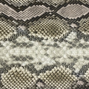 Snake Texture Printing Pattern Faux Leather Sheets Vegan Leather for ...