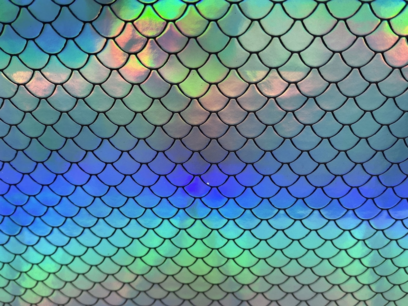 Shiny Iridescent Mermaid Scales Vinyl Faux Leather Jelly Faux - Etsy