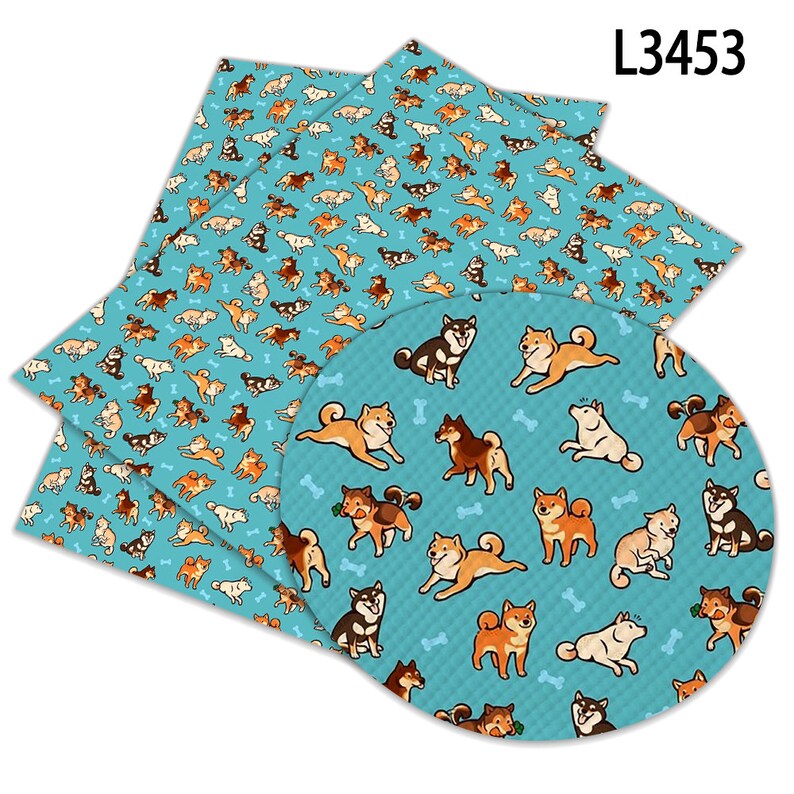 Faux Leather Sheet Vegan Leather Sheet Corgi Dogvinyl Sheet - Etsy