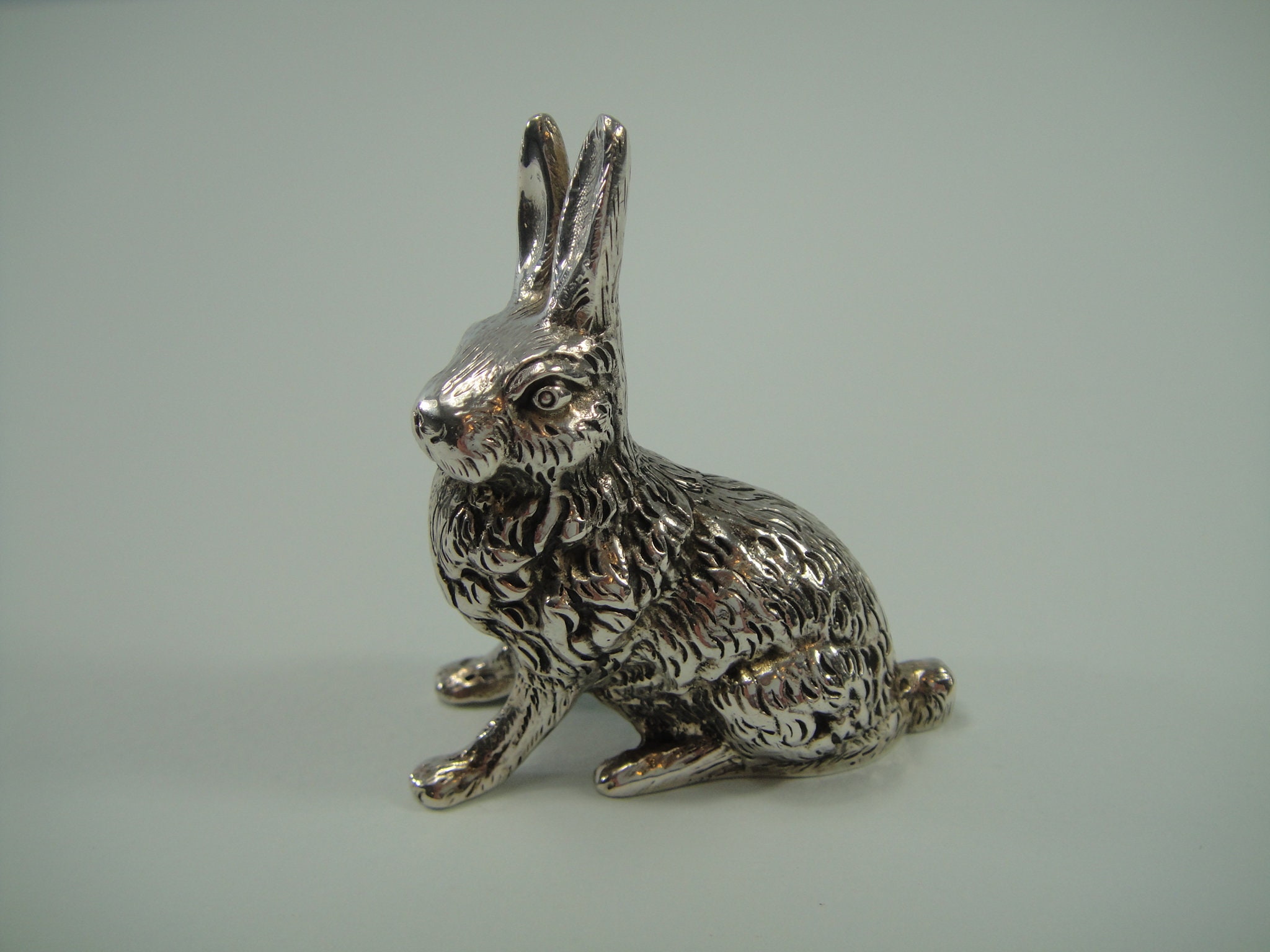 Silver Miniature Hare - Etsy UK