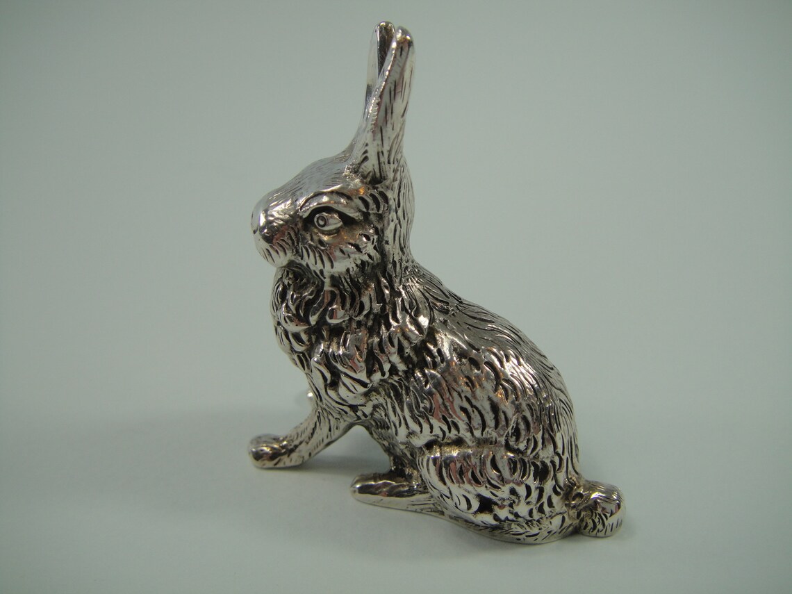 Silver Miniature Hare - Etsy UK