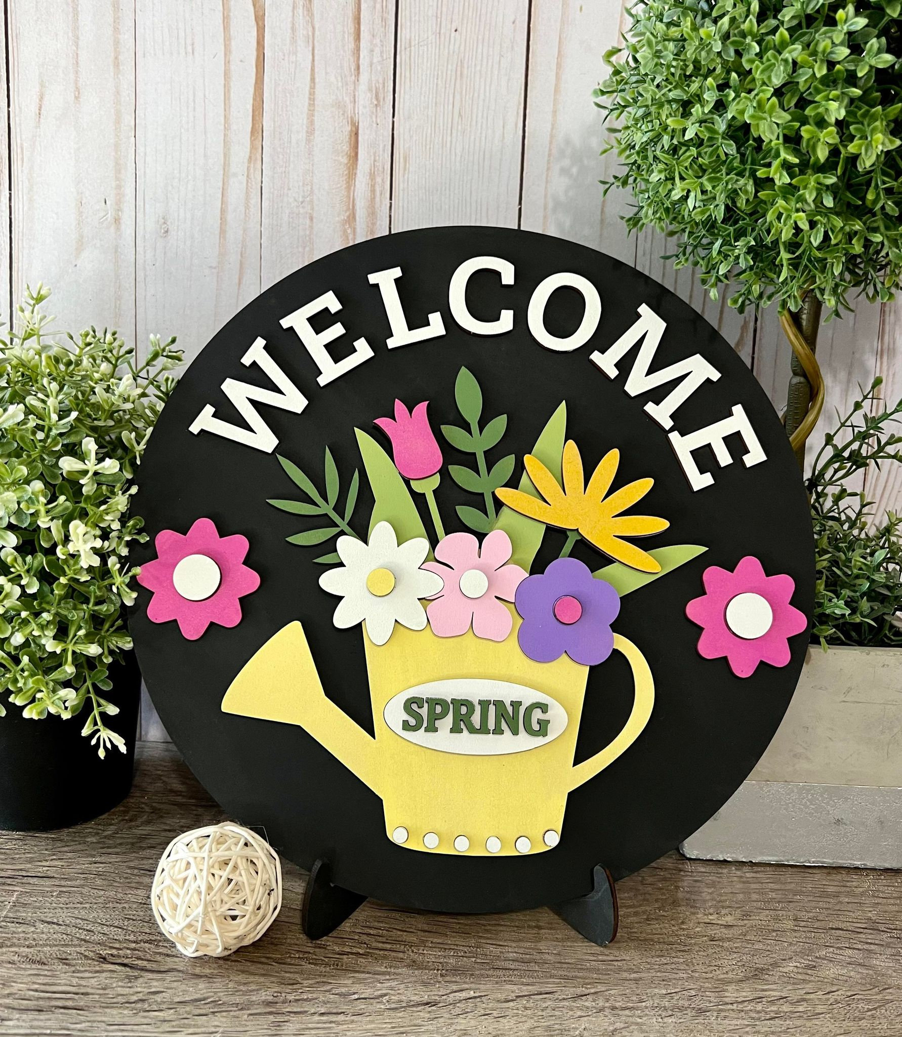Spring SVG File Watering Can Sign File Digital Craft Project Home Paint ...