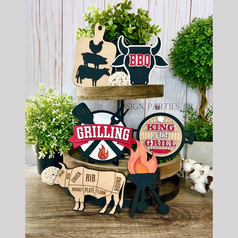 BBQ Tiered Tray Laser Cut File for Laser Summer Grilling Tiered Tray ...