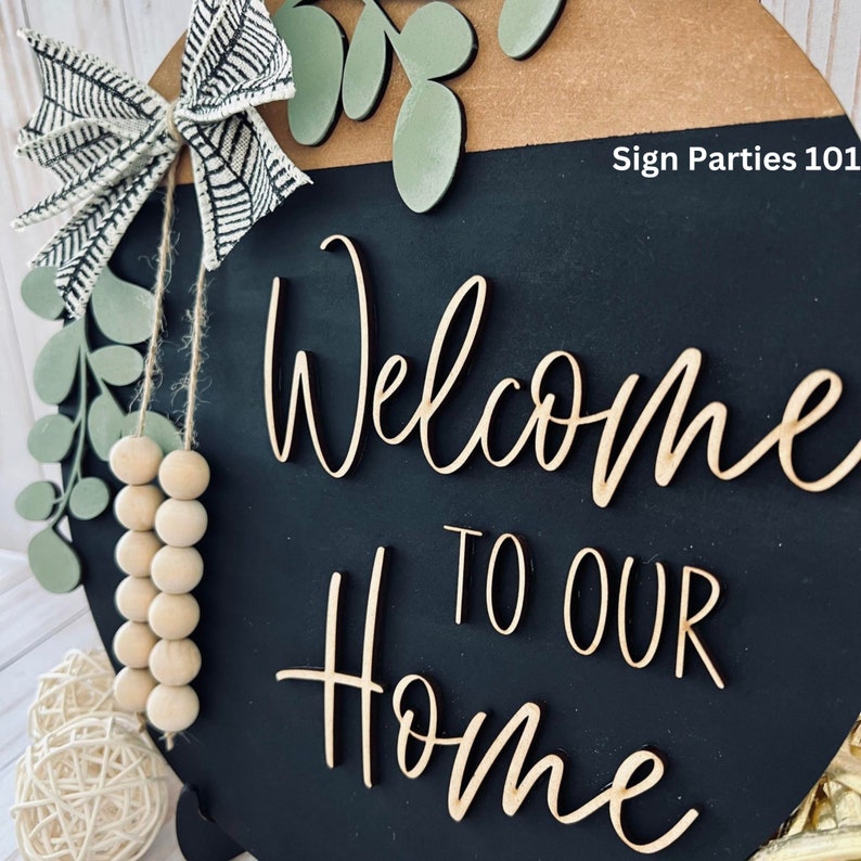 Welcome SVG File Farmhouse Sign File Digital Craft Project Home Paint ...