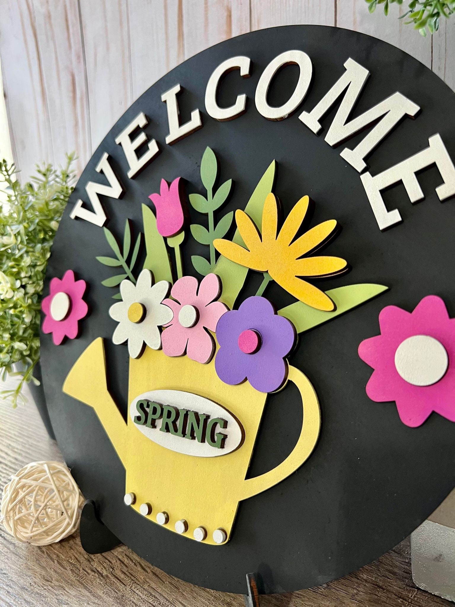 Spring SVG File Watering Can Sign File Digital Craft Project Home Paint ...