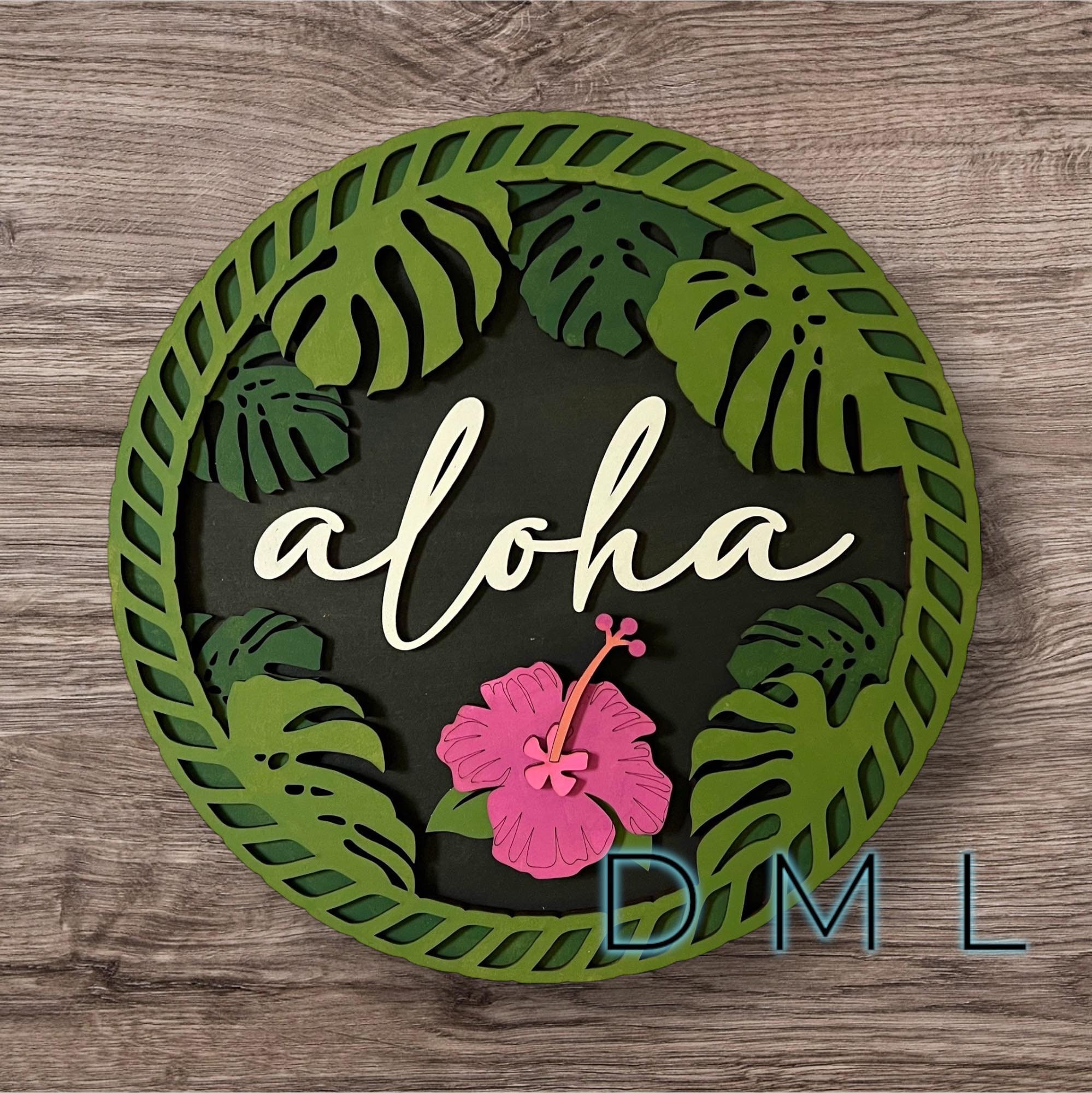 Aloha SVG File Hawaiian Sign File Digital Craft Project for Summer ...