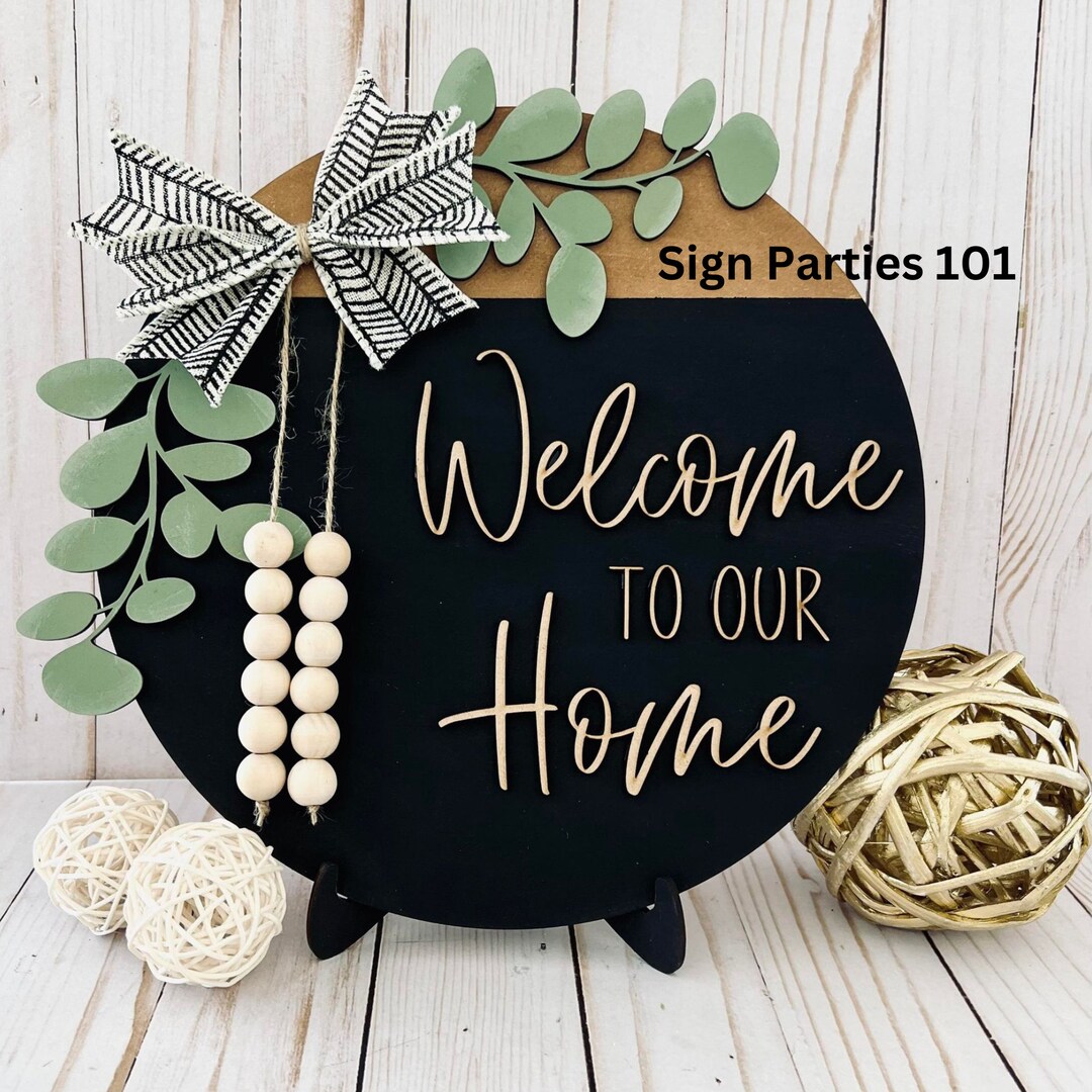 Welcome SVG File Farmhouse Sign File Digital Craft Project Home Paint ...