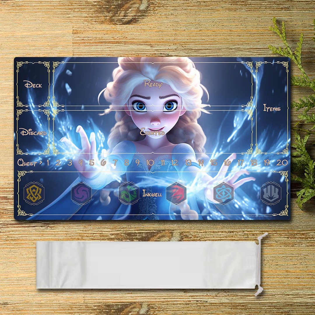Elsa Board Game Lorcana Playmat Size 60X35CM/24X14IN Mousepad Play Mat ...