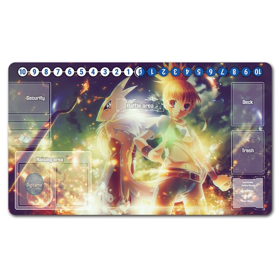 Playmat 22060404 Board Game Digimon Playmat Size 60X35CM - Etsy