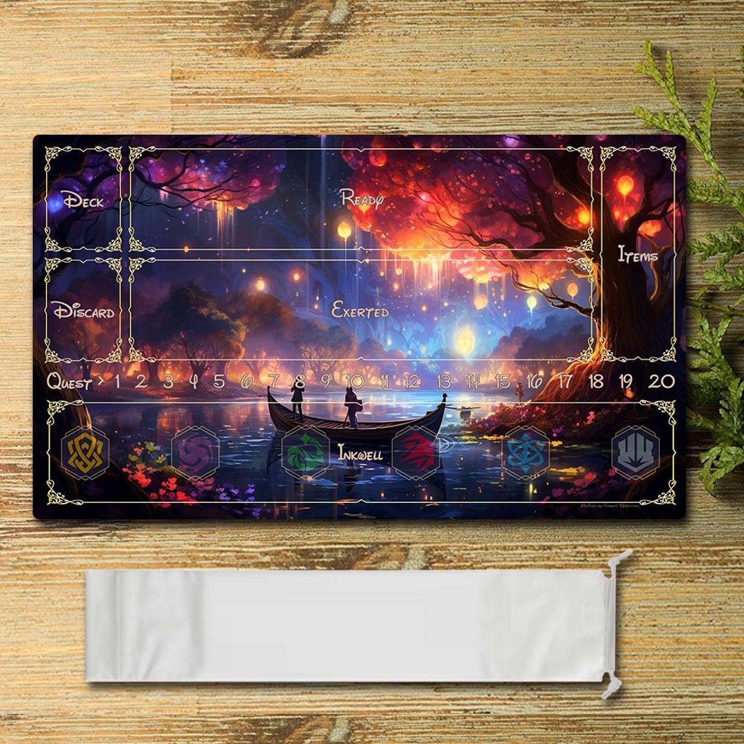 Sparkling Lake Board Game Lorcana Playmat Size 60X35CM/24X14IN Mousepad ...