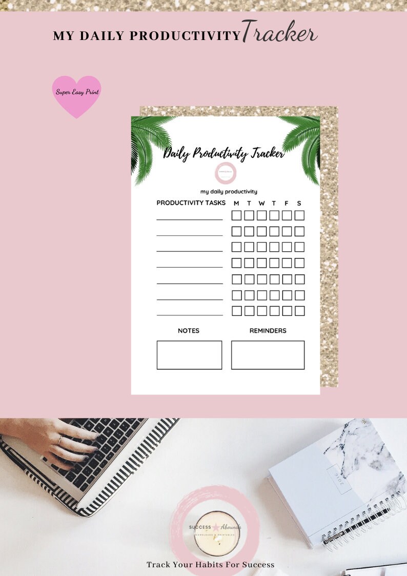 Daily Productivity Tracker - Etsy