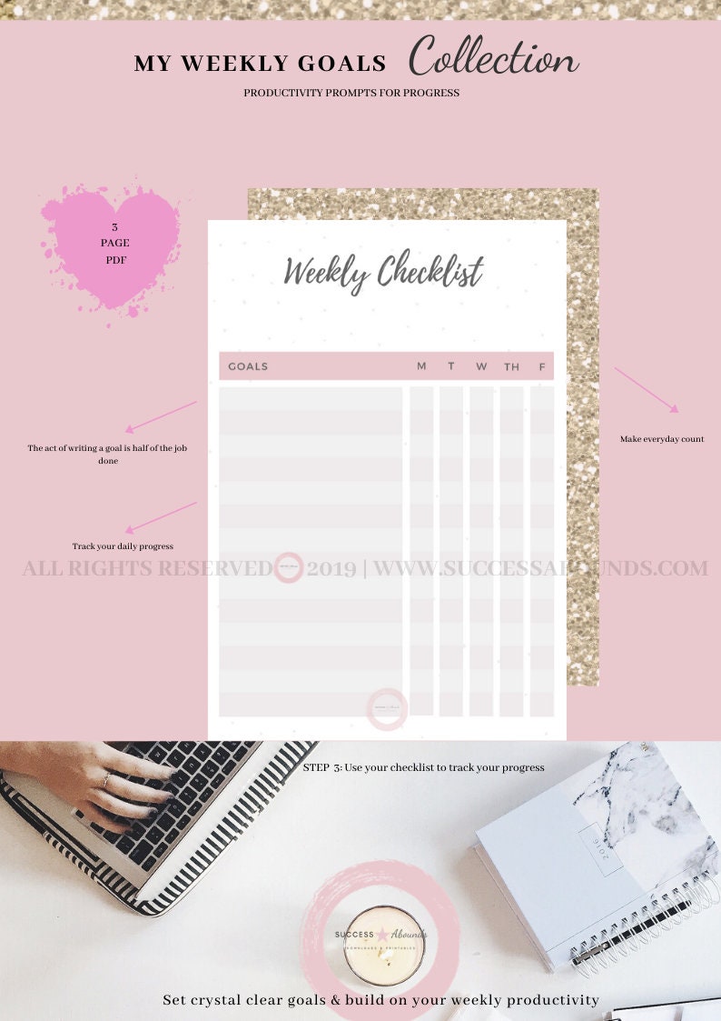 Printable Weekly Planner | Printable PDF | Instant Download | Growth ...