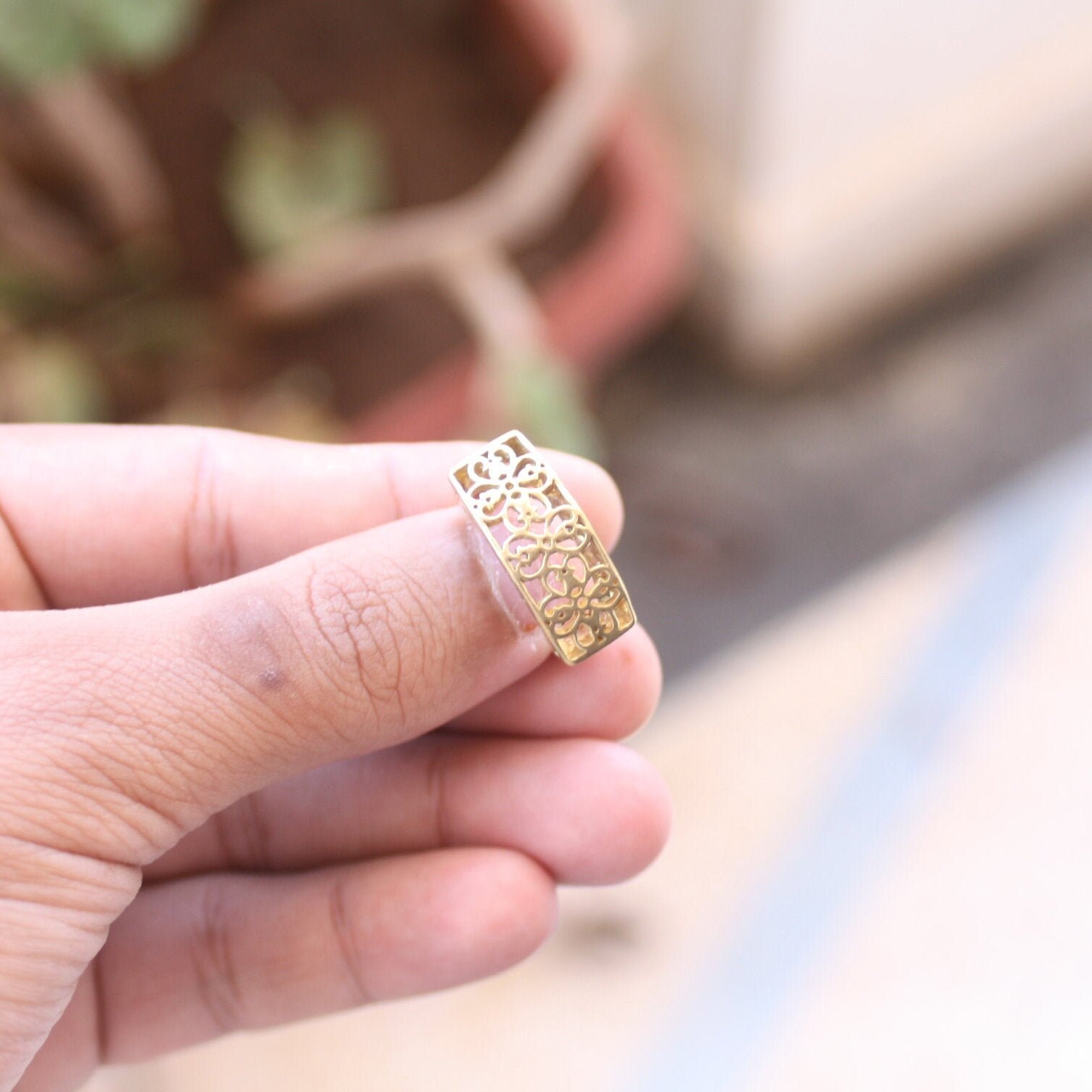 Kupfer Ring für Frauen Kupfer Gold Mode Antik Vintage Stil - Etsy.de