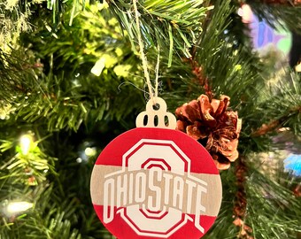 Ohio State Buckeyes Block O Tree Shaped Metal Christmas - Etsy