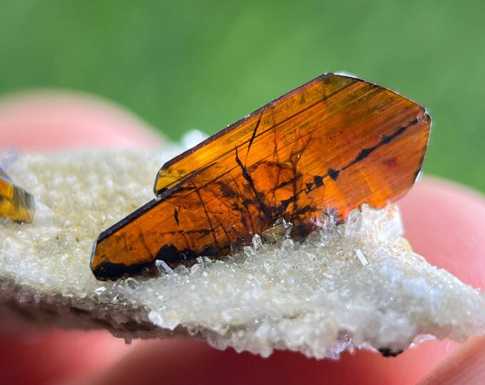 Perfect Piece Brookite Deep Red Color Crystal on Specimen From ...