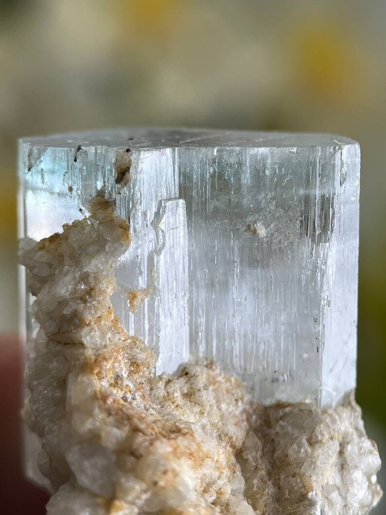 Aqua Morganite Crystal Specimen - Morganite Var Aquamarine Bi Color ...