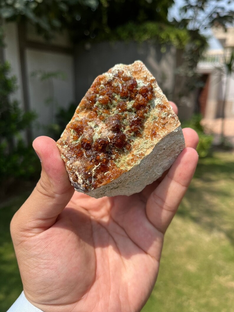 400 Gram Luster Hessonite Garnet Crystals Clusters Specimen From ...