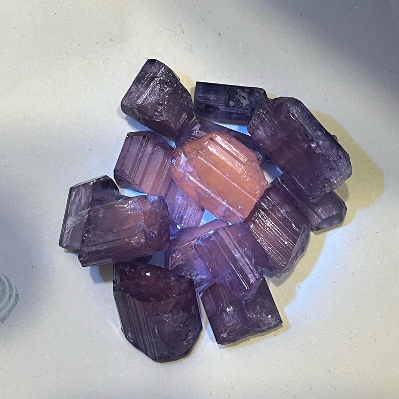 32 Gram Rare Transparent Violet Purple Terminated Scapolite Crystal ...