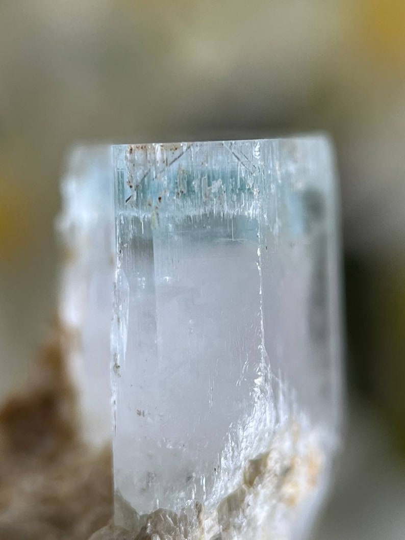 Aqua Morganite Crystal Specimen - Morganite Var Aquamarine Bi Color ...