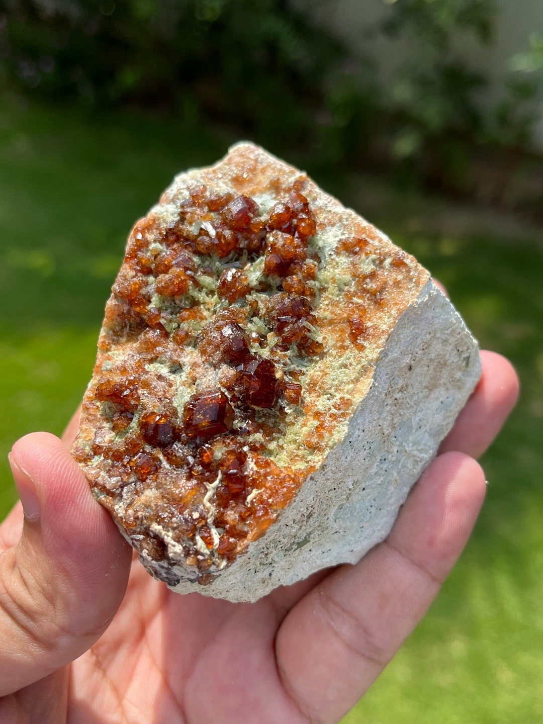 400 Gram Luster Hessonite Garnet Crystals Clusters Specimen From ...