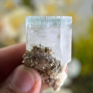 Aqua Morganite Crystal Specimen - Morganite Var Aquamarine Bi Color ...