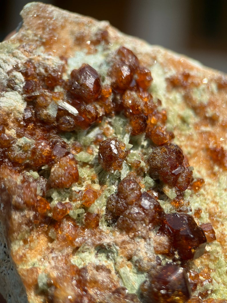 400 Gram Luster Hessonite Garnet Crystals Clusters Specimen From Pakistan - Etsy