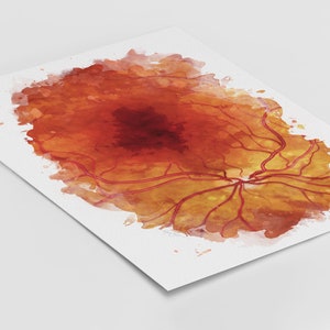Retina Anatomy Art Download Printable, Watercolor Style Art DIGITAL ...