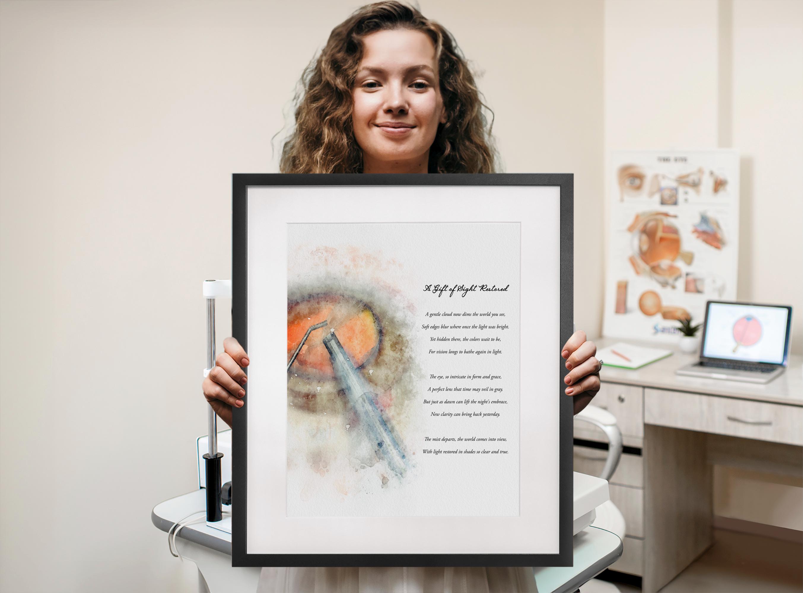 Cataract Surgeon Poem Print • Watercolor Style Eye Art & Poetry ...