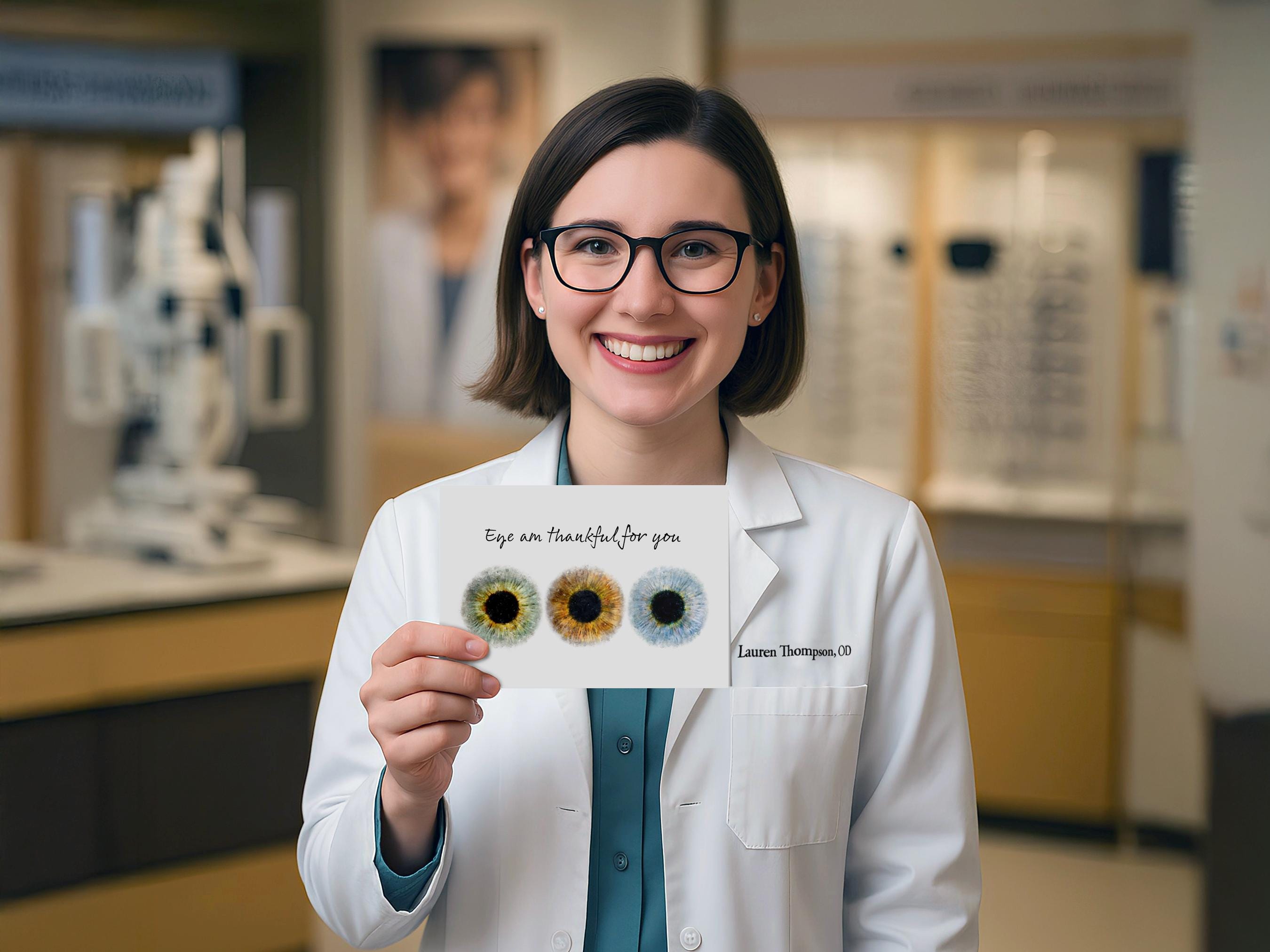 Eye Doctor Thank You Card - Printable Optometrist Appreciation ...