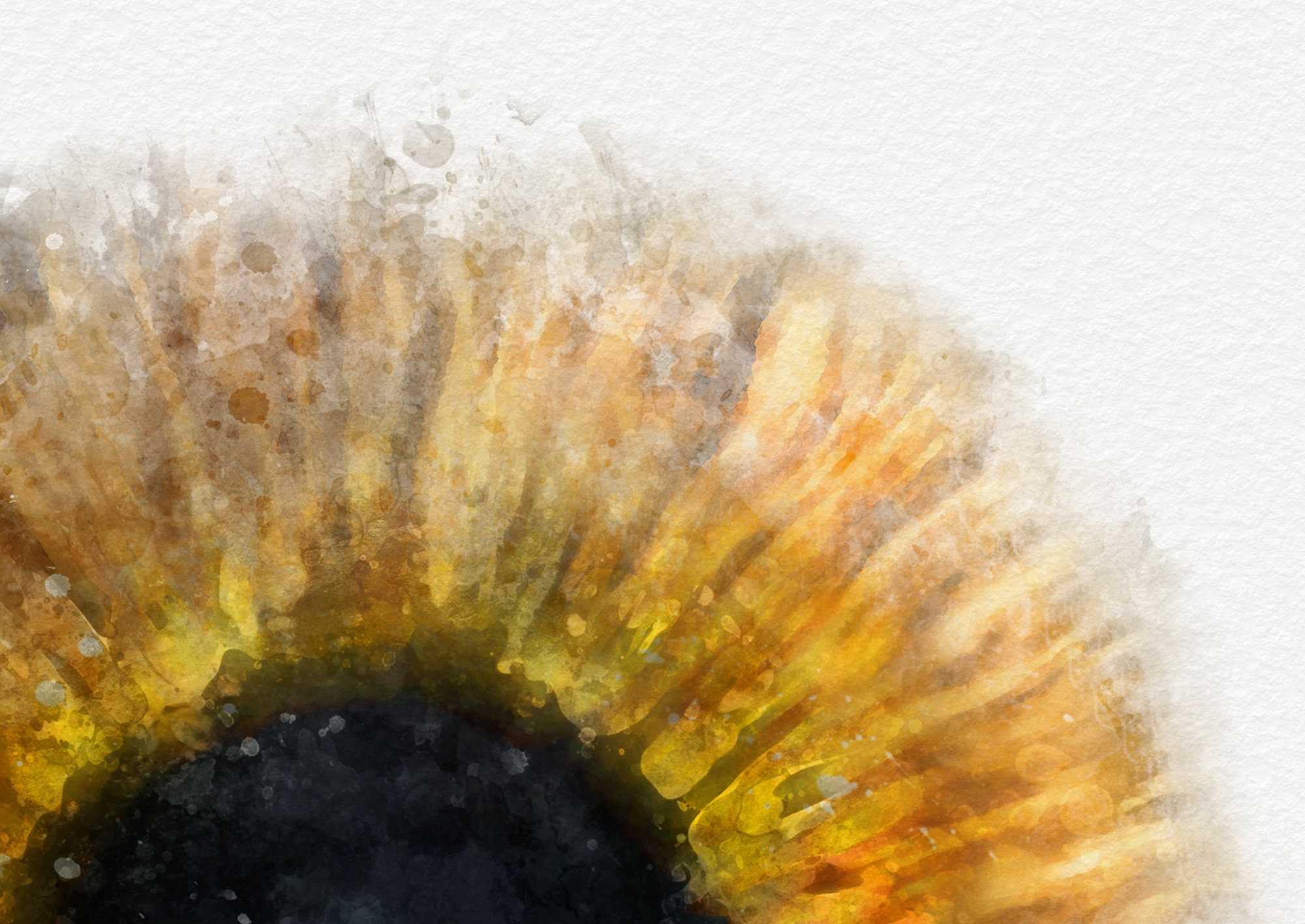 Eye Art Print Iris Art in Watercolor Style Wide Format | Etsy