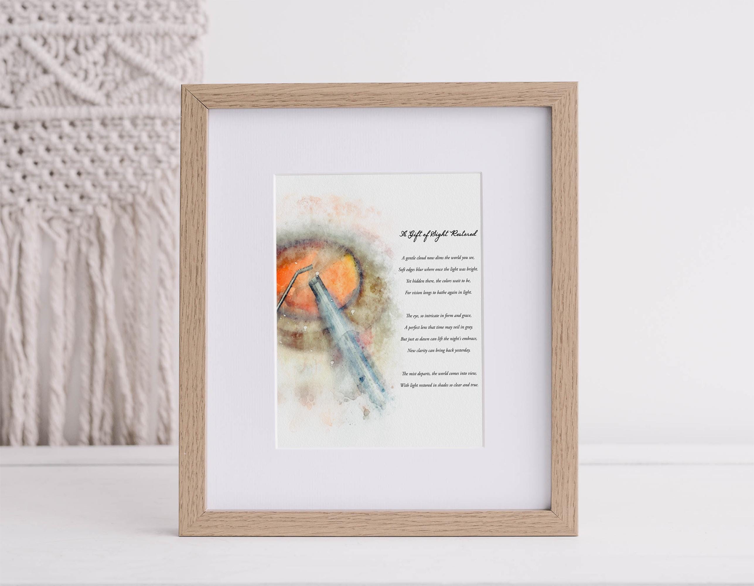 Cataract Surgeon Poem Print • Watercolor Style Eye Art & Poetry ...