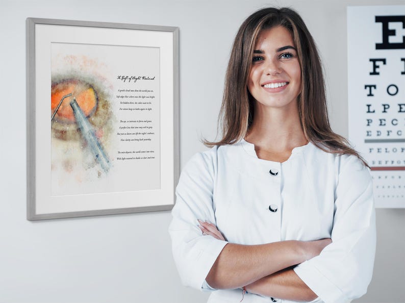 Cataract Surgeon Poem Print • Watercolor Style Eye Art & Poetry ...