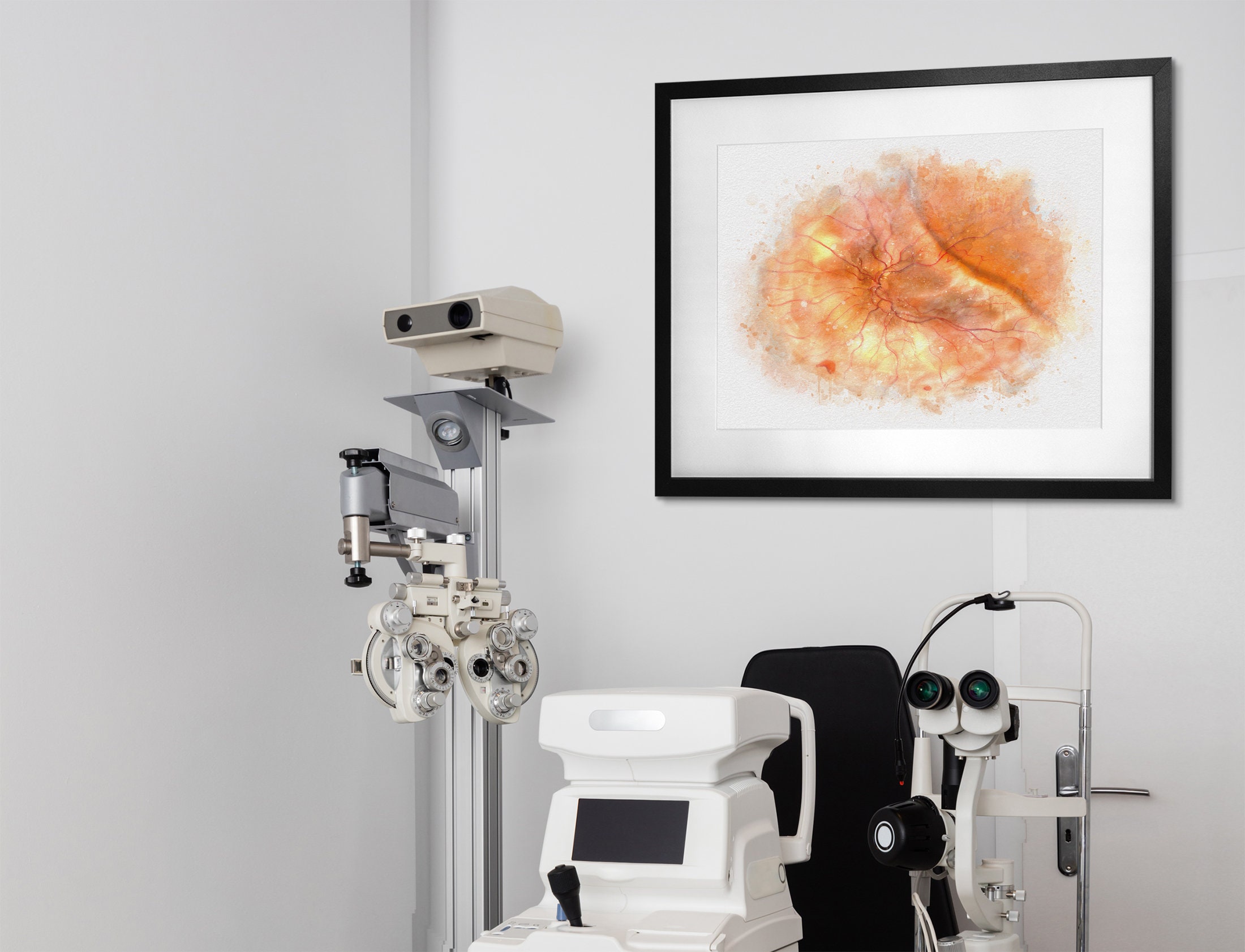 Eye Doctor Gift Retinal Detachment Watercolor-style Painting Retina Art ...