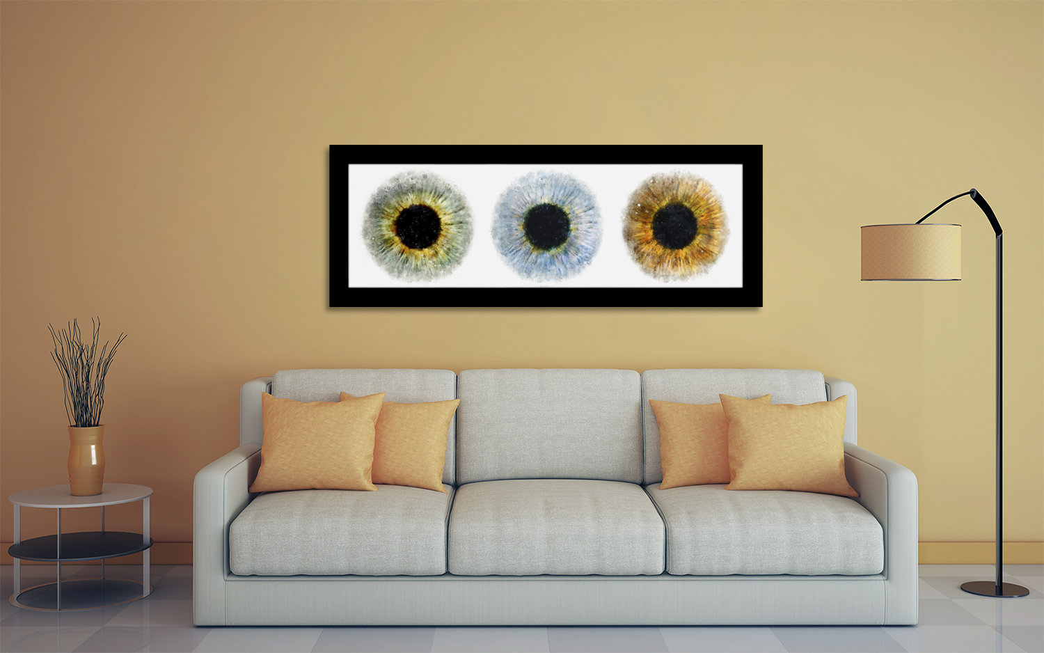 Eye Art Print Iris Art in Watercolor Style Wide Format Eye Doctor Art ...