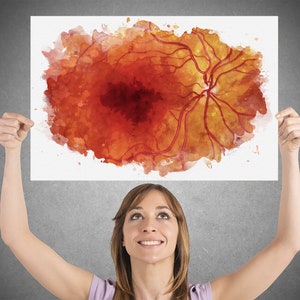 Retina Anatomy Art Download Printable, Watercolor Style Art DIGITAL ...