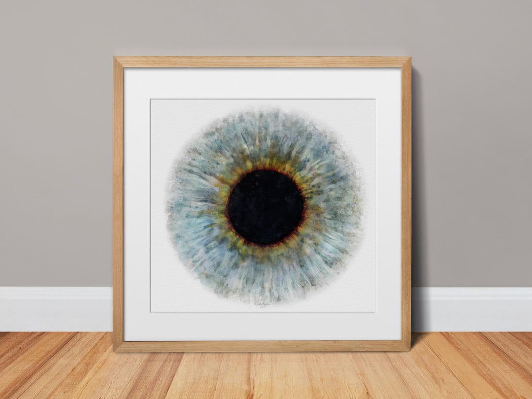 Eye Anatomy Art Iris Watercolor Style Art Print for Ophthalmologist and ...