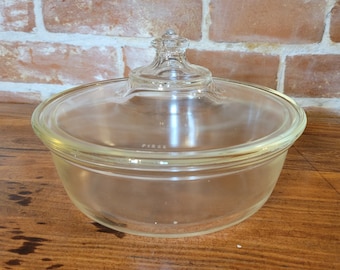 Clear Glass Pyrex Bowl With Handle - Etsy